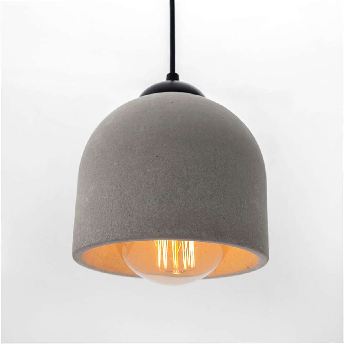 Gray Concrete Ceiling Lighting